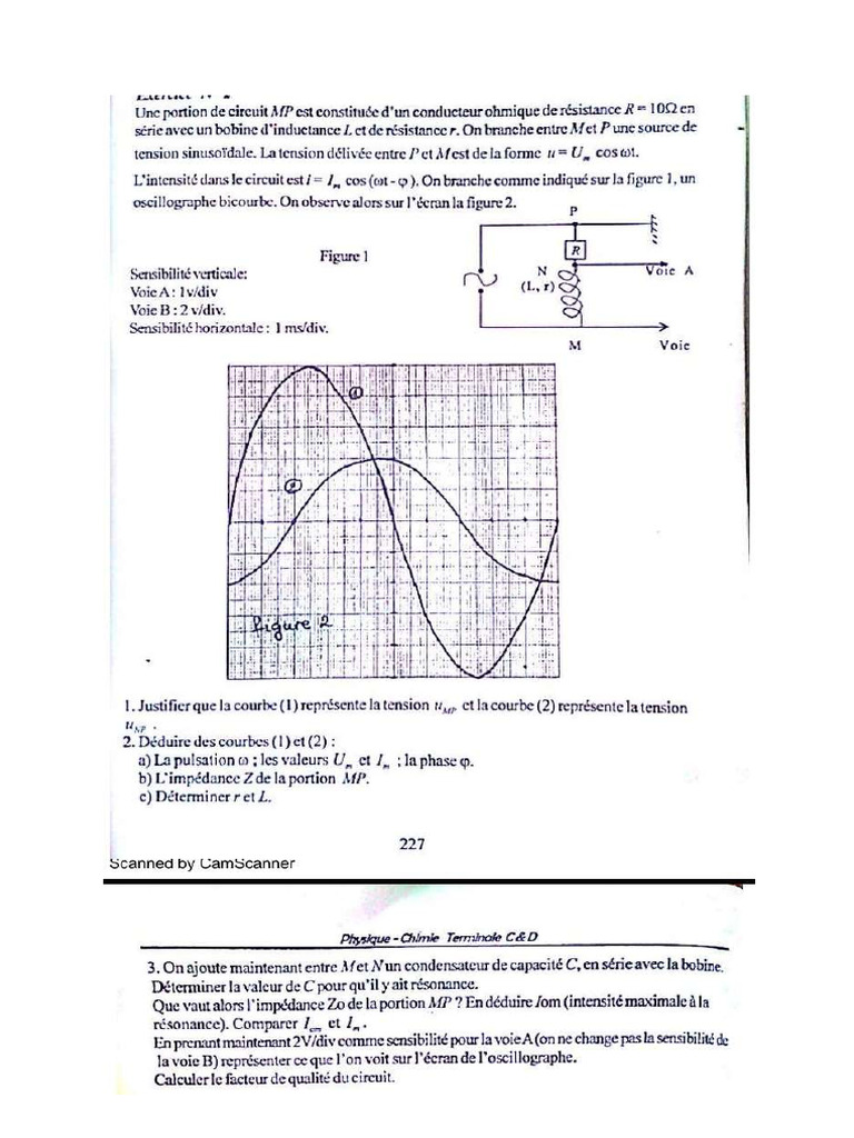 Nouveau Exercice RLC Physique | PDF