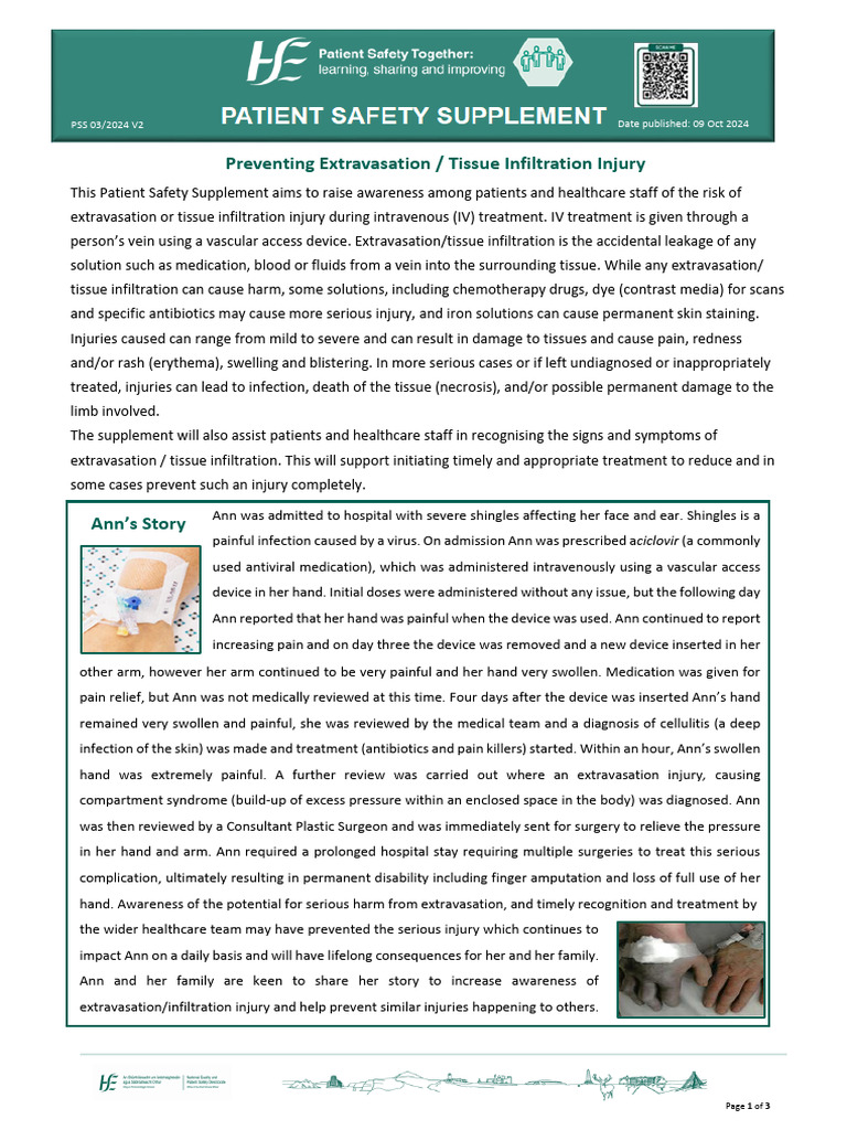 PSS - Preventing ExtravasationTissue Infiltration Injury Updated ...