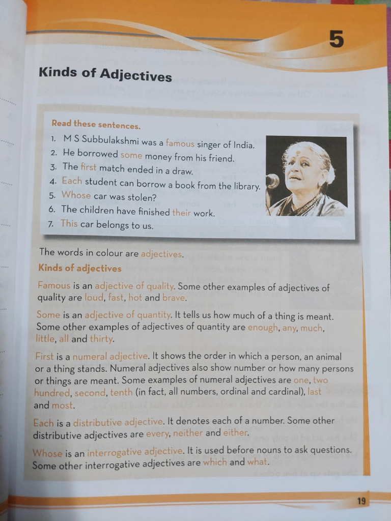 G6 English Grammar Ch5 Kinds of Adjectives | PDF | Linguistics ...