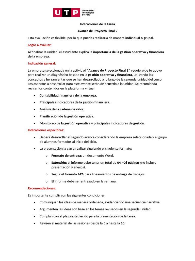 ? (Ac-S11) Avance de Proyecto Final 2 - Administracion y Organizacion de Empresas | PDF ...
