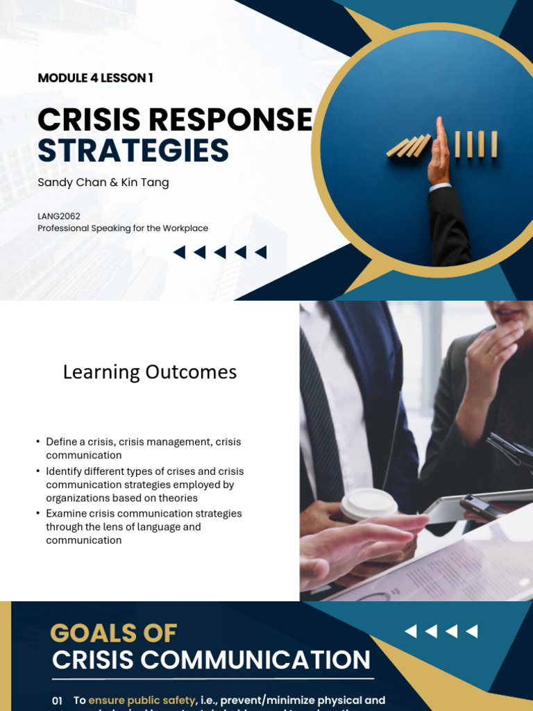 LANG2062 M4L1 Crisis Response Strategies Part 2 | PDF
