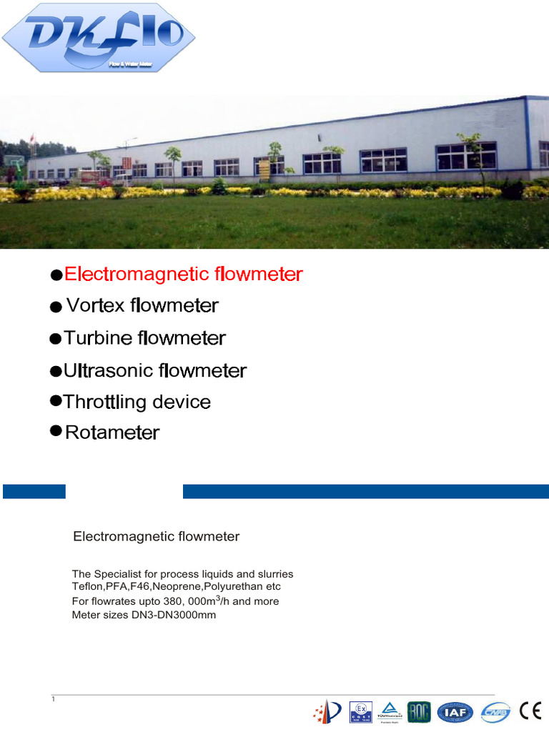 Datasheet For Electromagnetic Flow Meter | PDF | Flow Measurement | Materials