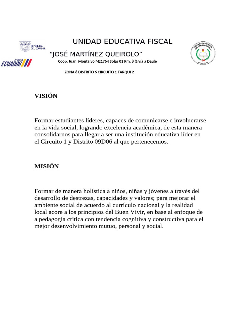Visión y Misión | PDF