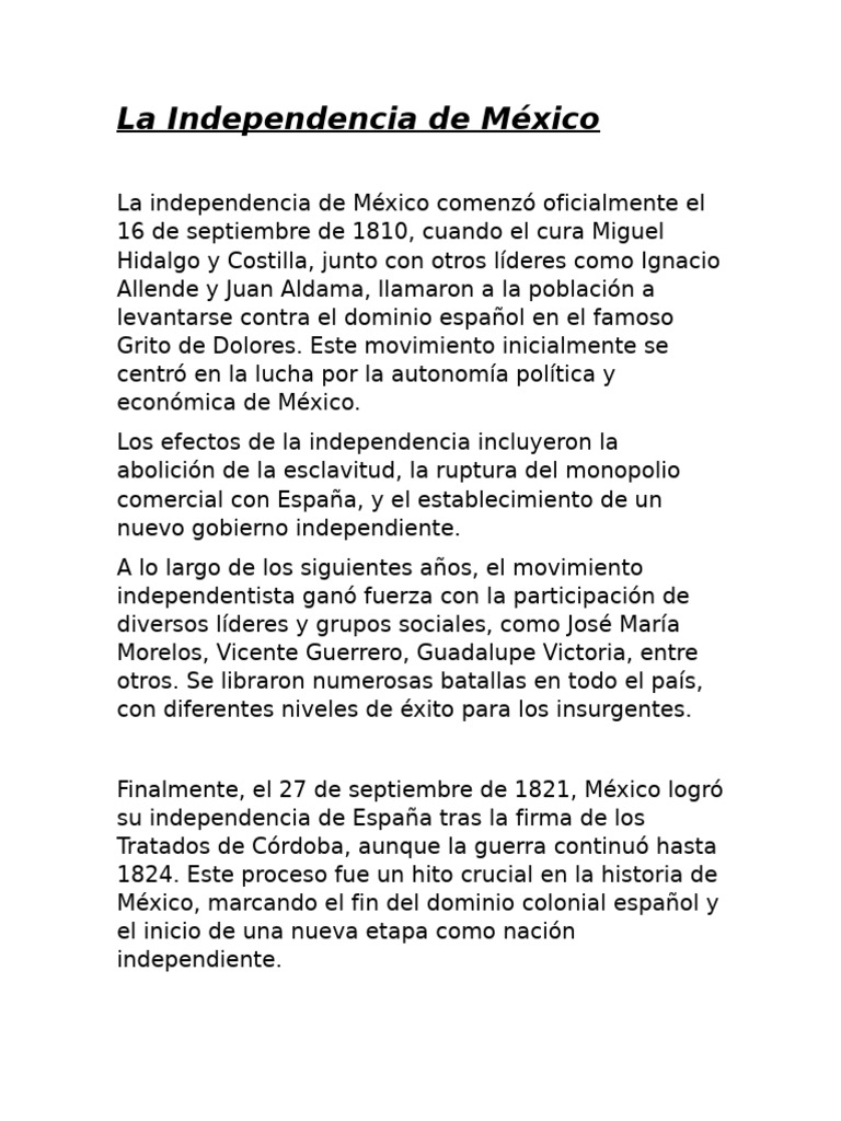 Historia de la Independencia de México | PDF