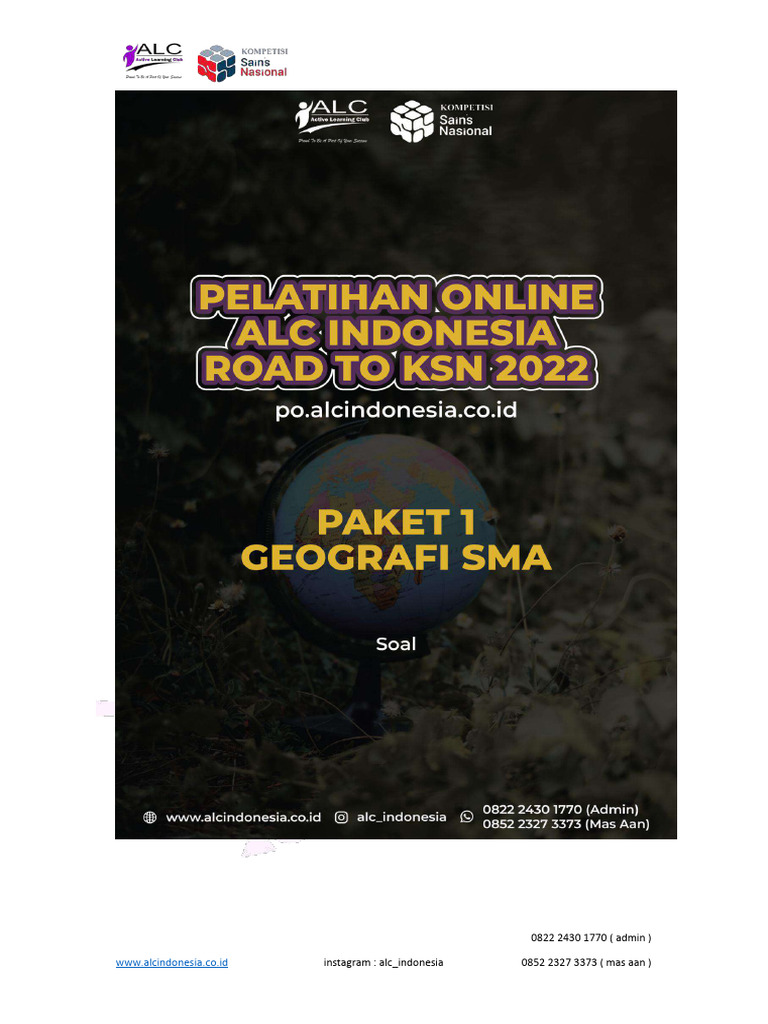Paket 1 - Soal Geografi Sma_compressed_073450 | PDF