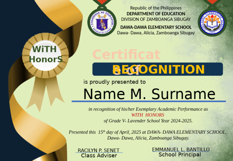 With-Honors Certificate | PDF