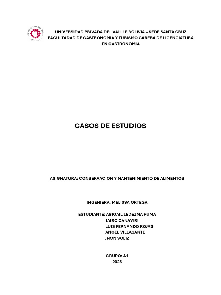 Caso de Estudio 1 | PDF | Vinagre | sal
