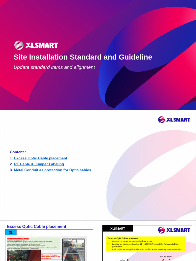 Optic Cable Installation Guidelines | PDF | Antenna (Radio) | Wireless