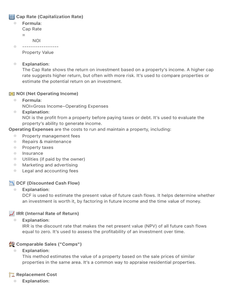 ? Cap Rate (Capitalization Rate) | PDF | Internal Rate Of Return | Net ...