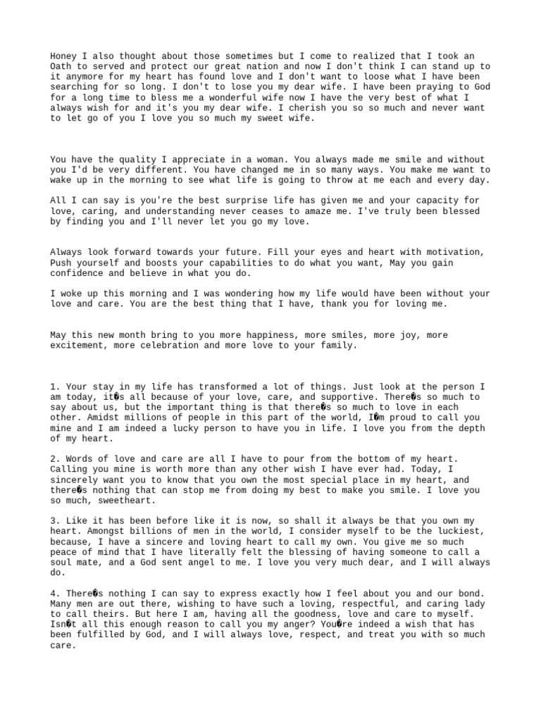 Short Love Letters For Her That Will Make Her Cry | PDF | Love | Happiness