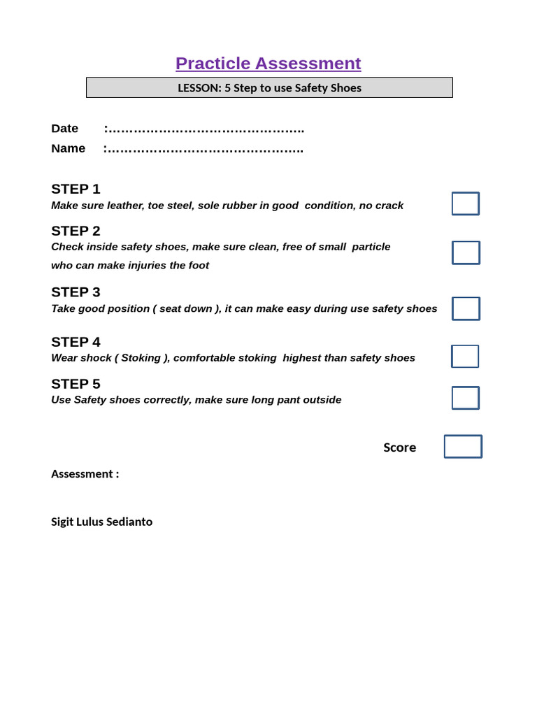 Assessment Practicle Wear Ear Muff | PDF