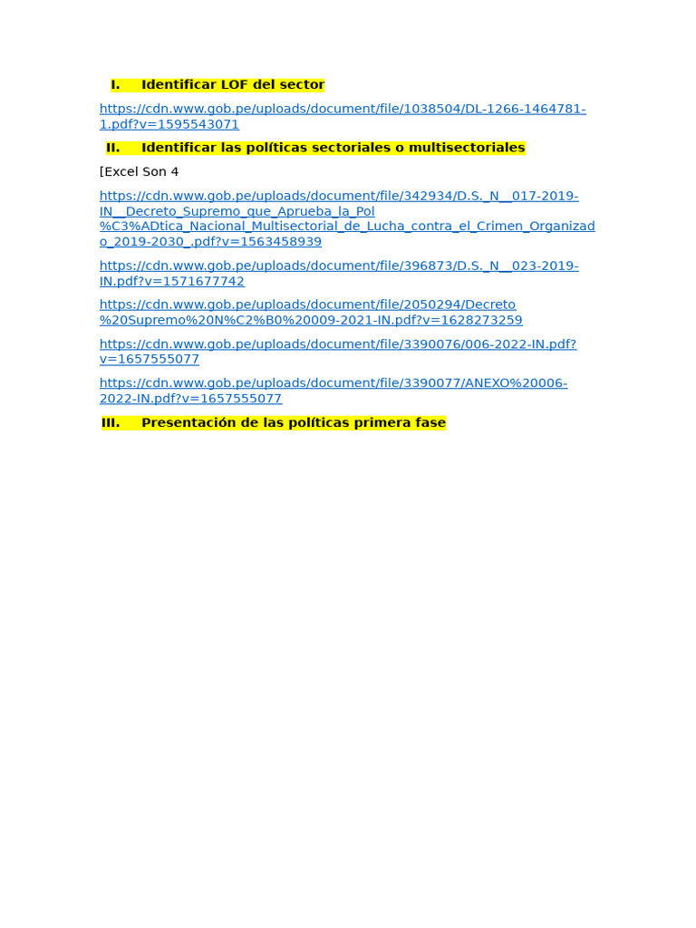Identificar LOF Del Sector | PDF