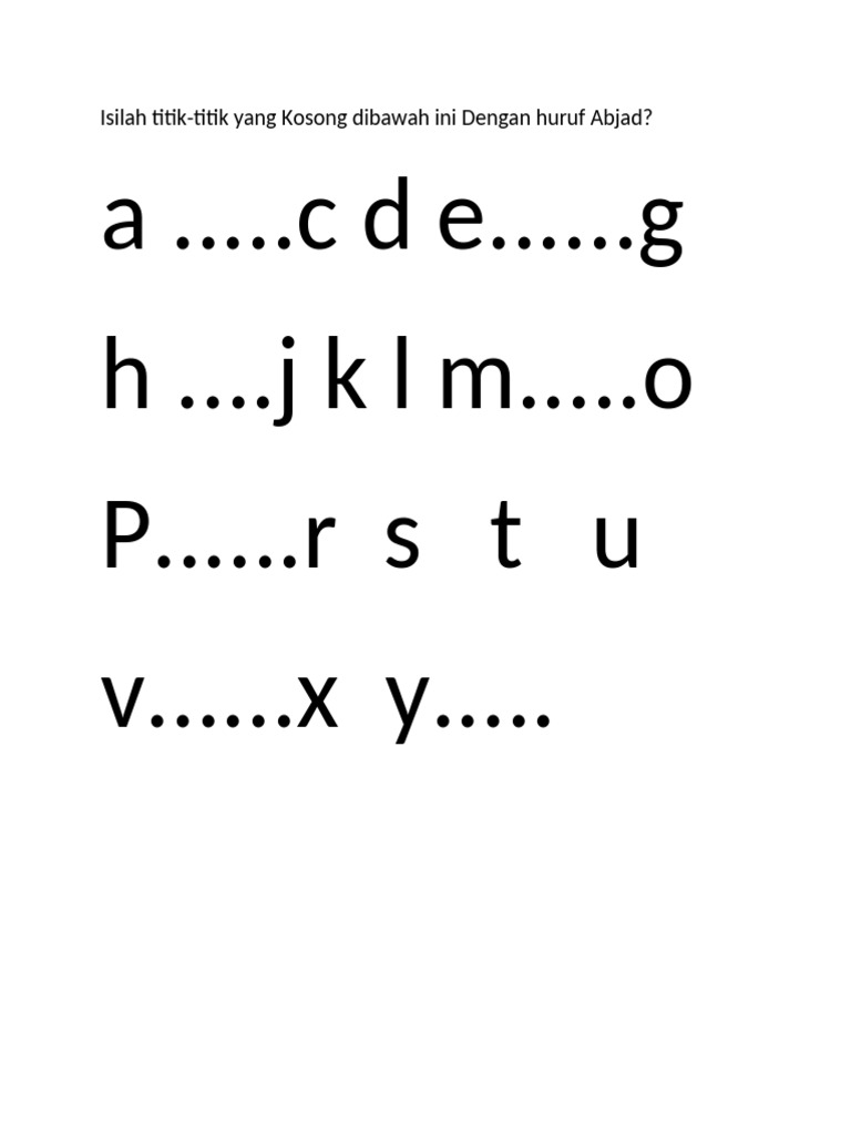 Huruf Abjad | PDF