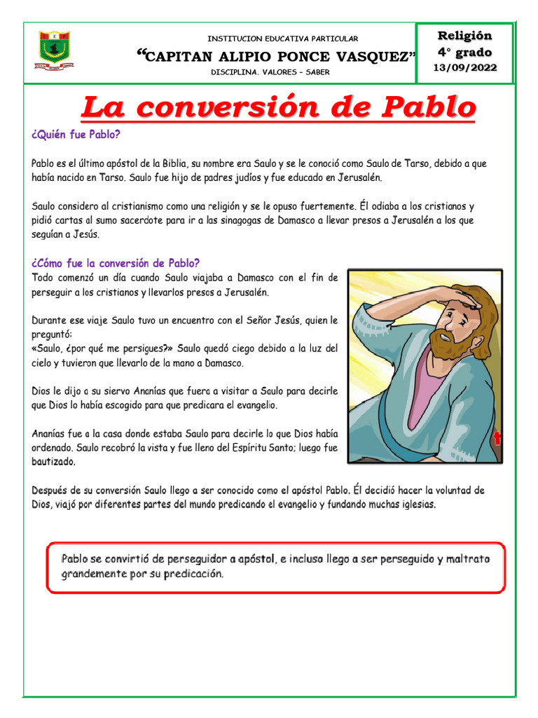 La Conversion de Pablo 13-09 | PDF