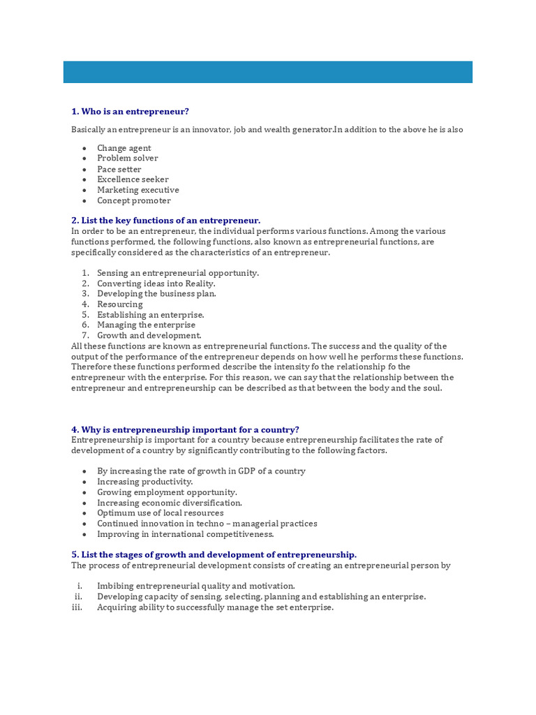 Entrepreneurship Unit 1 Notes | PDF | Entrepreneurship | Motivation