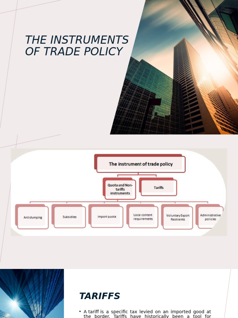 Pertemuan 5 - 6 - International Trade Policy | PDF | Tariff | Taxes