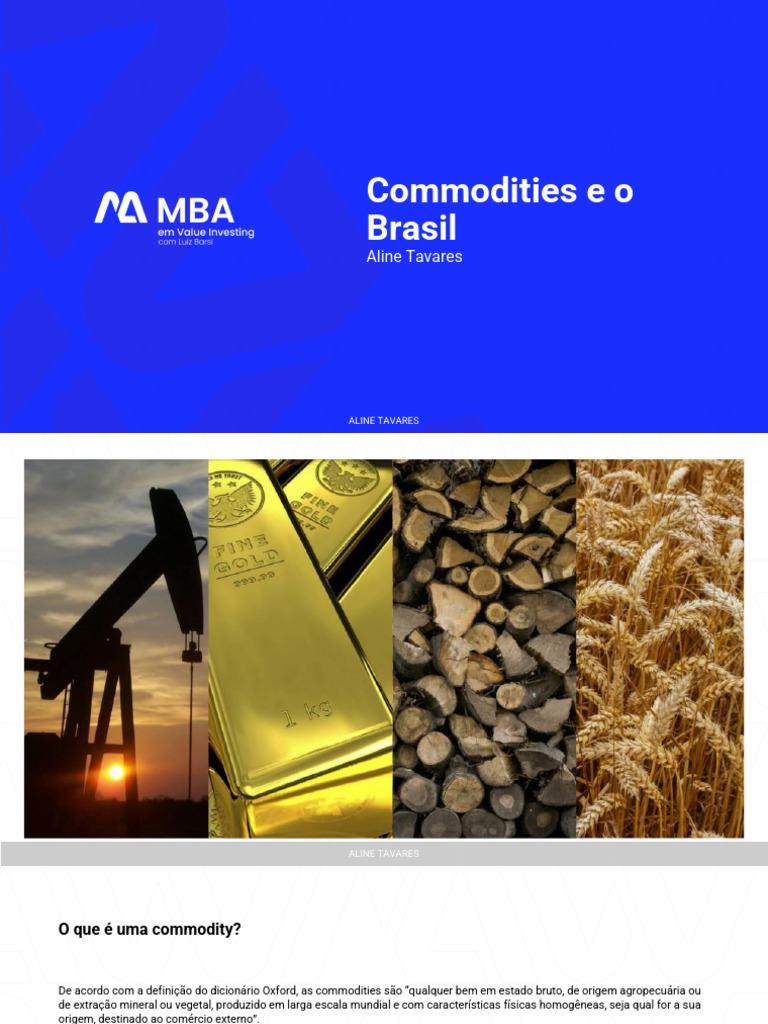 Slides Analise Commodities | PDF | Mercadoria | Petróleo