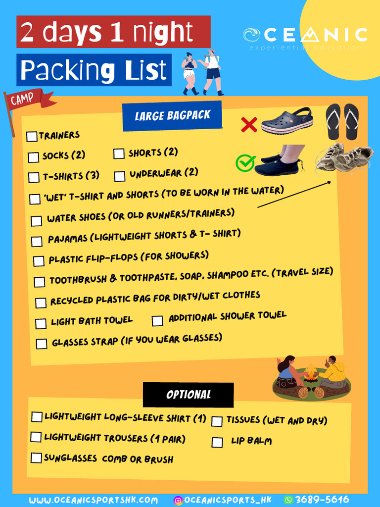Grade3packinglist (2d1n) 1733385448635498 | PDF