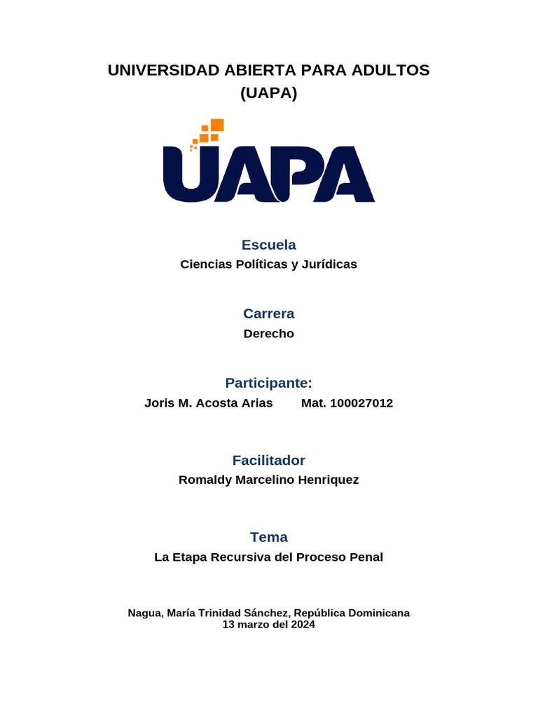 Análisis de la Etapa Recursiva Penal | PDF | Debido al proceso ...