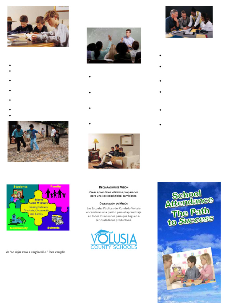 School Attendance Success Brochure Spanish 080523 | PDF | Aprendizaje