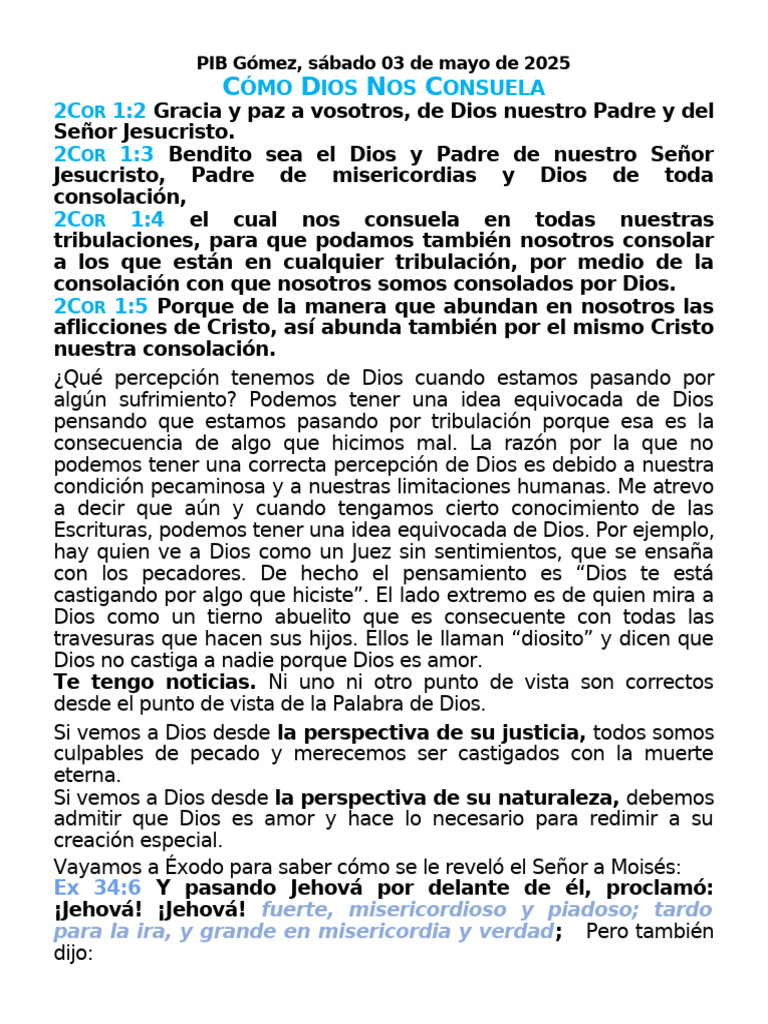 2003 - El Consuelo de Dios | PDF | Dios | Cristo (título)