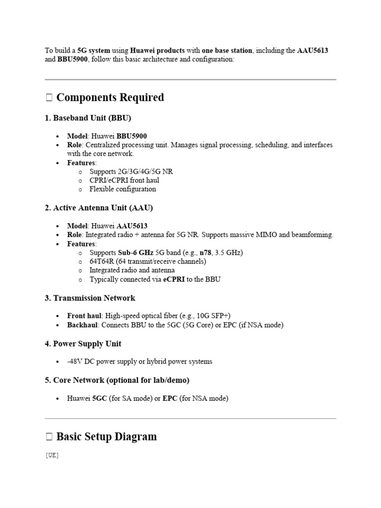 Huawei AAU5613 5G Base Station Setup | PDF | Computer Engineering ...