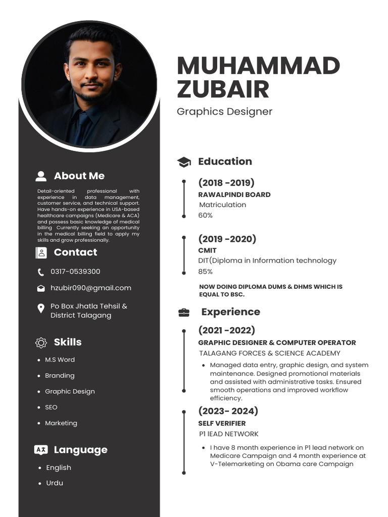 M.zubair - CV Resume | PDF