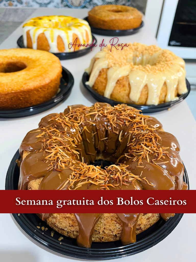Receitas de Bolos Caseiros e Dicas | PDF | Creme (gastronomia) | Bolos