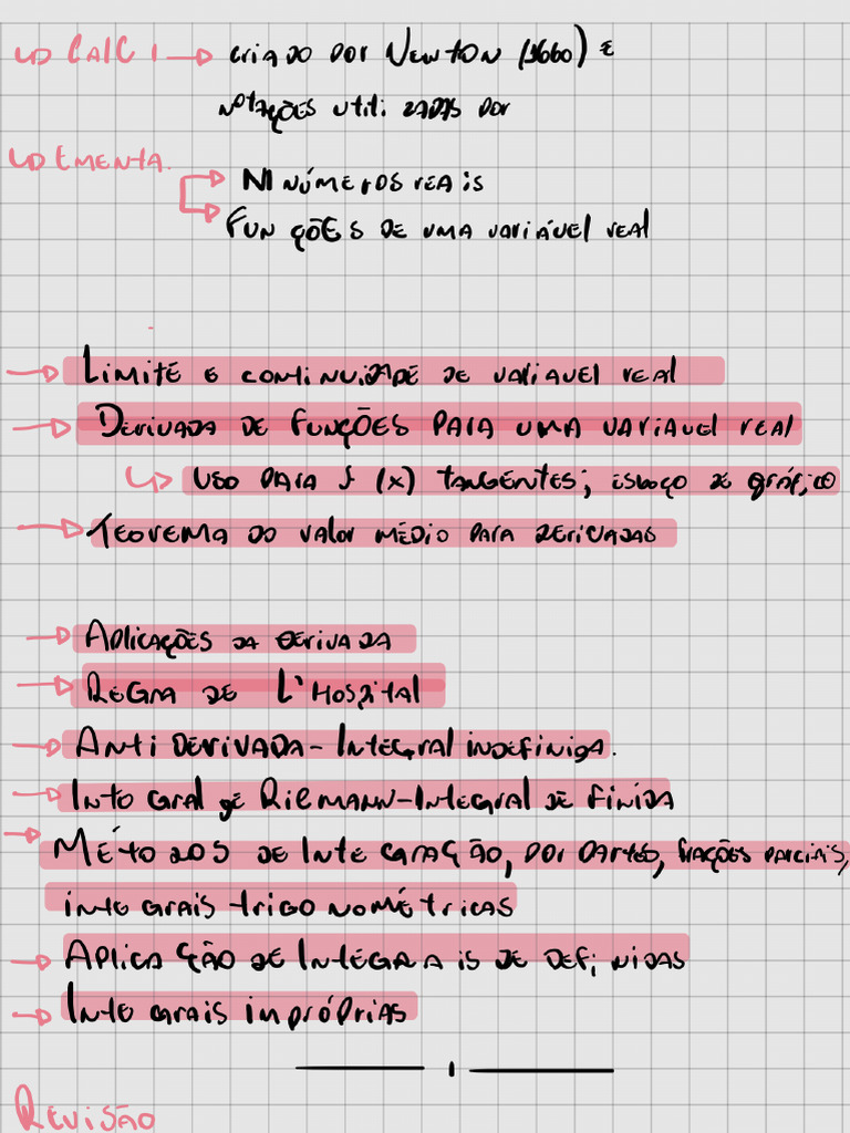Cálculo 1 - Integral I e Derivadas_250428_142201 | PDF