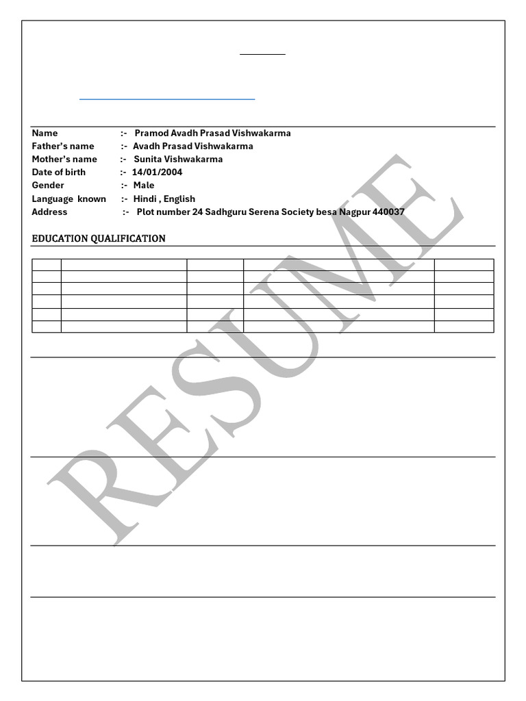 Resume 2025 | PDF