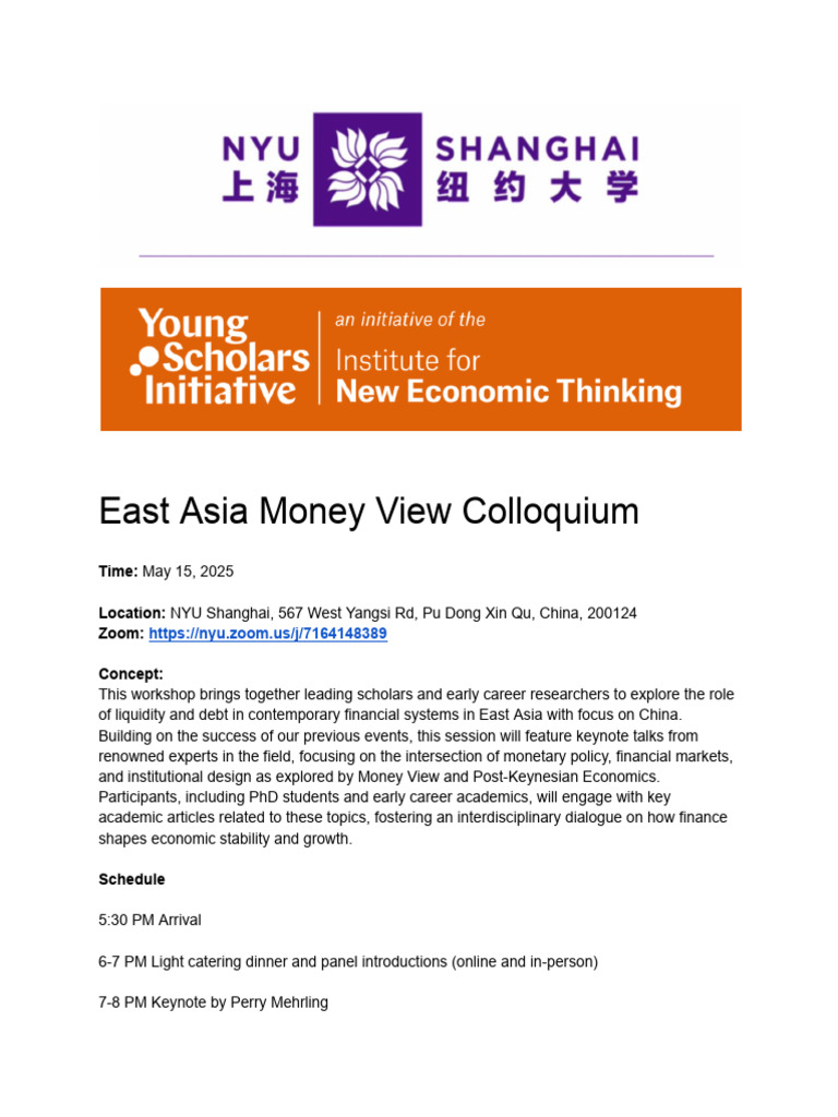East Asia Money View Colloquium | PDF