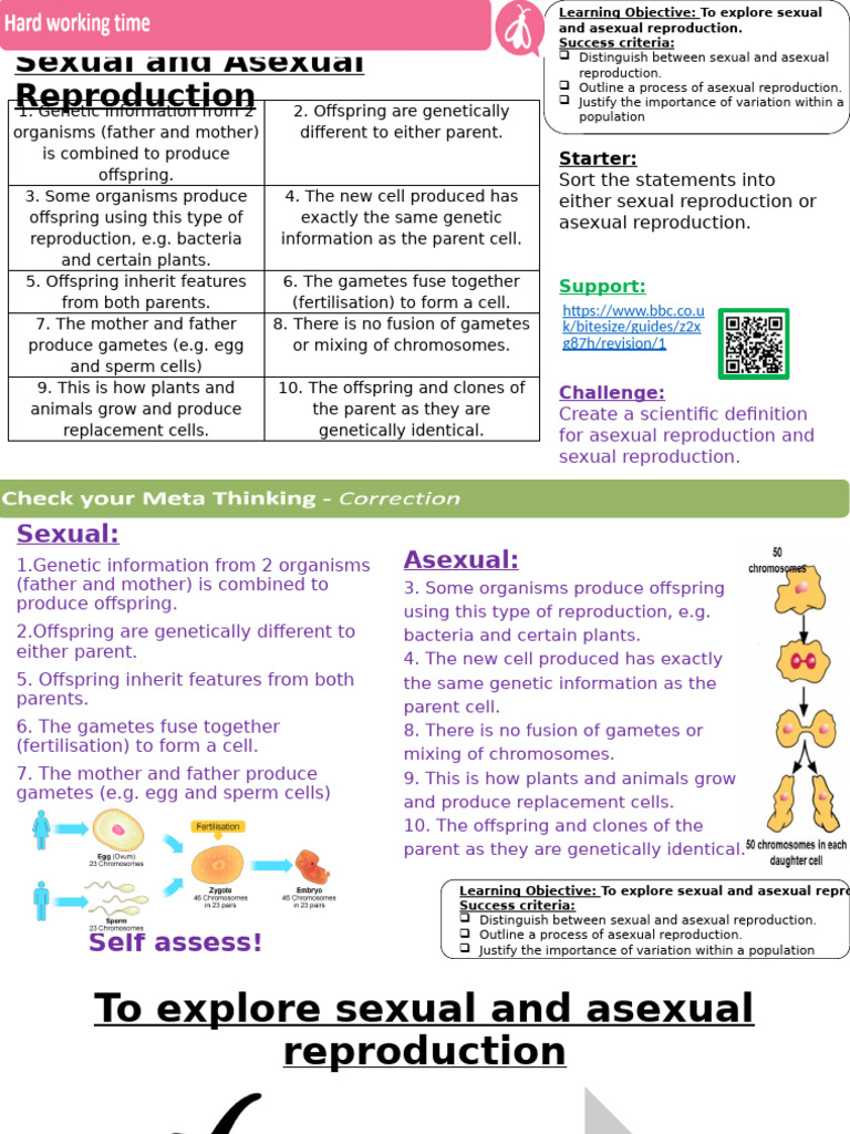 Sexual and Asexual Reproduction SIM | PDF | Sexual Reproduction | Reproduction