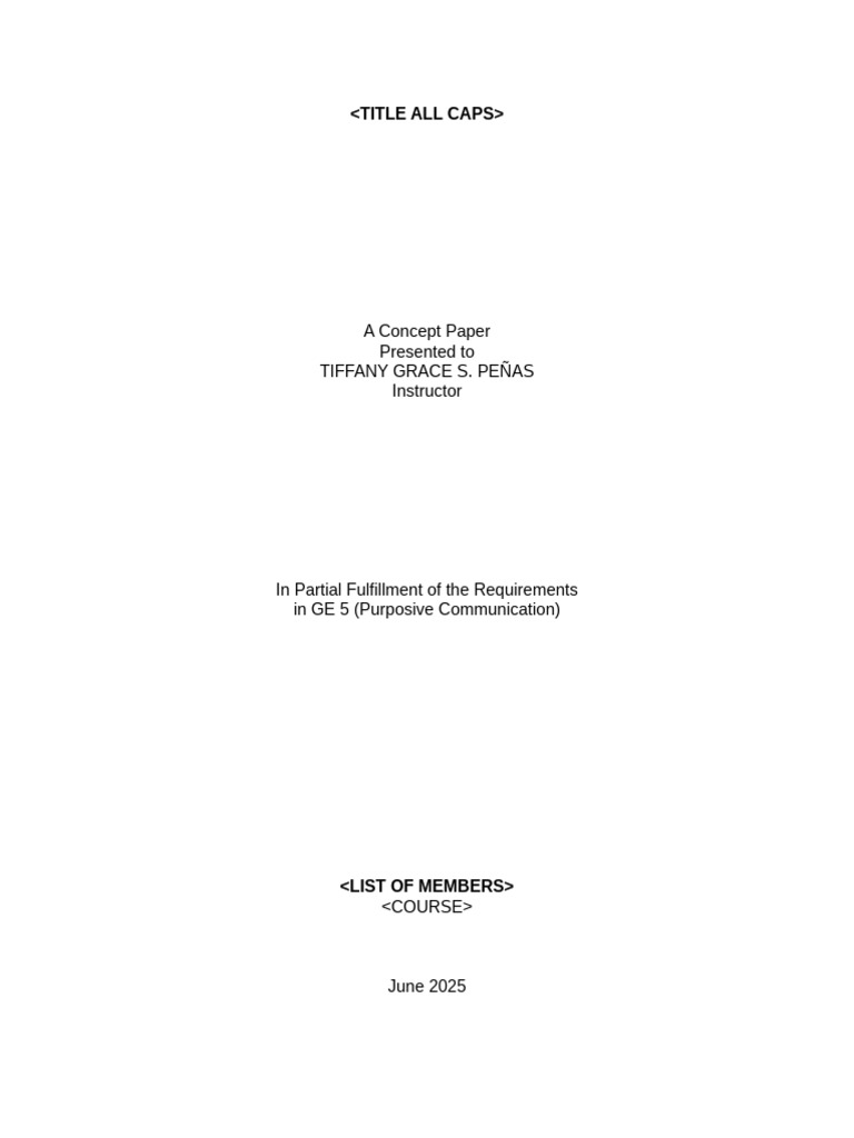 Concept Paper Format | PDF
