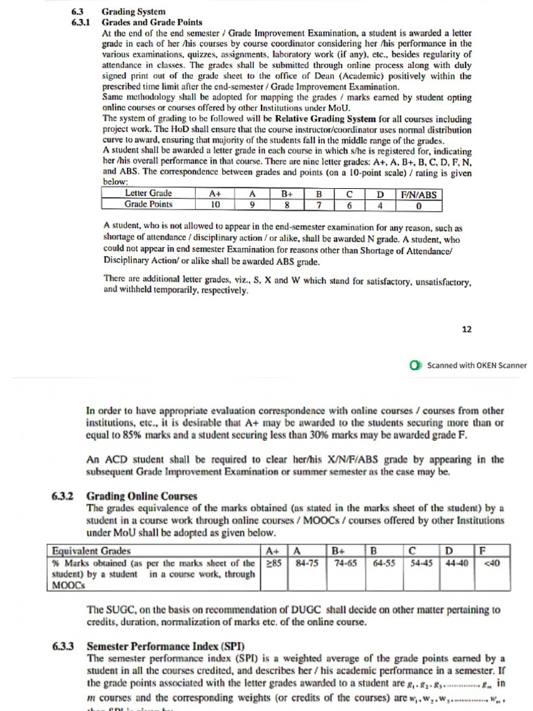 Grading System After NEP | PDF