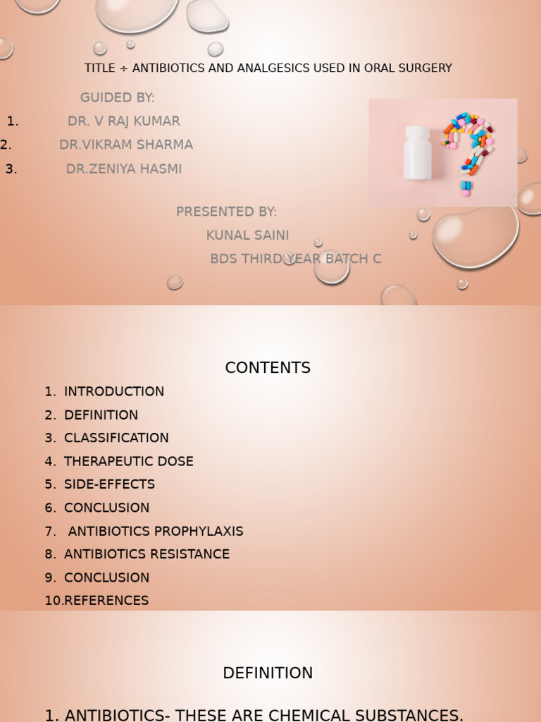 Presentation Oral Surgery | PDF | Analgesic | Medical Specialties