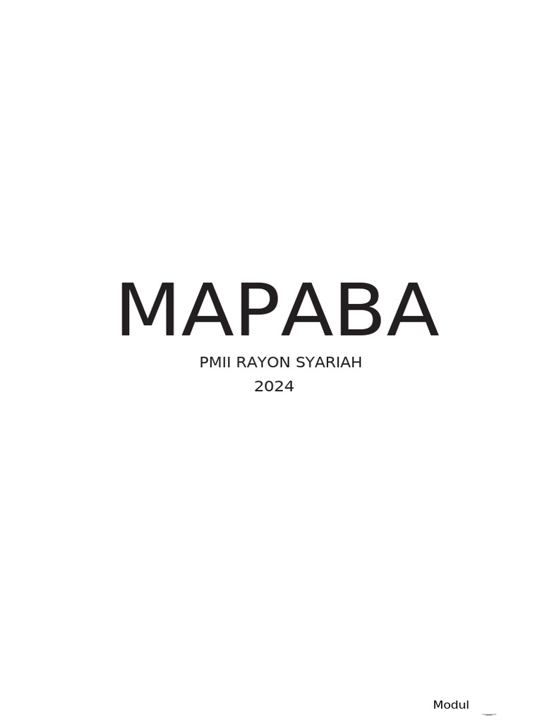 Modul Mapaba | PDF