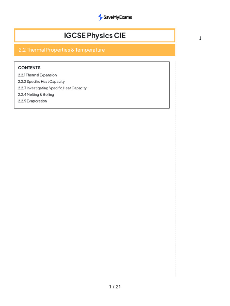 2.2 Thermal Properties&Temperature | PDF | Evaporation | Heat Capacity