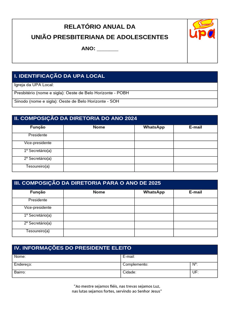 Modelo DE RELATÓRIO UPA LOCAL 2024 | PDF