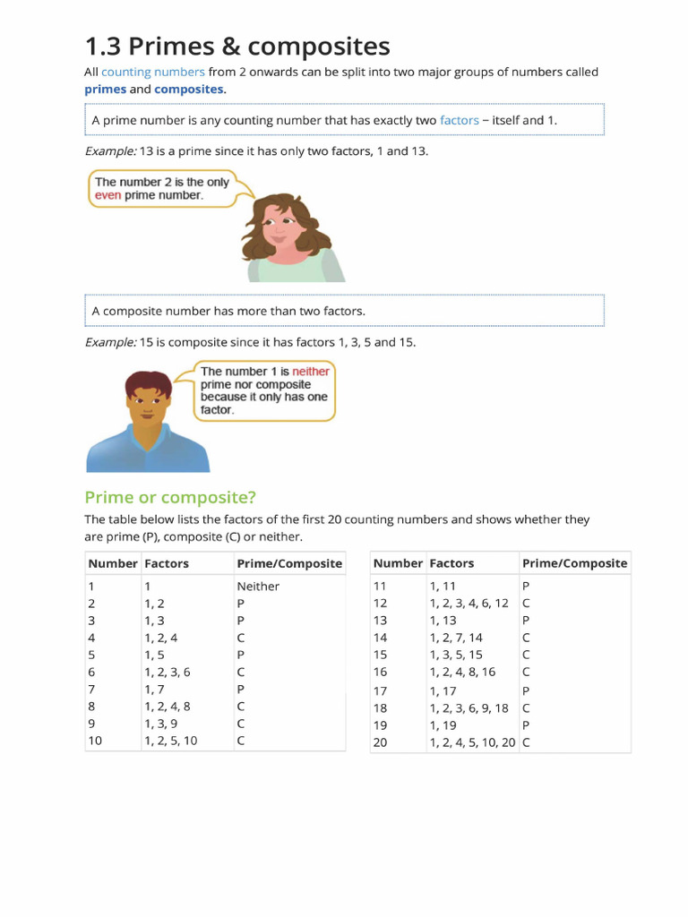 Understanding Primes and Composites | PDF | Field (Mathematics ...