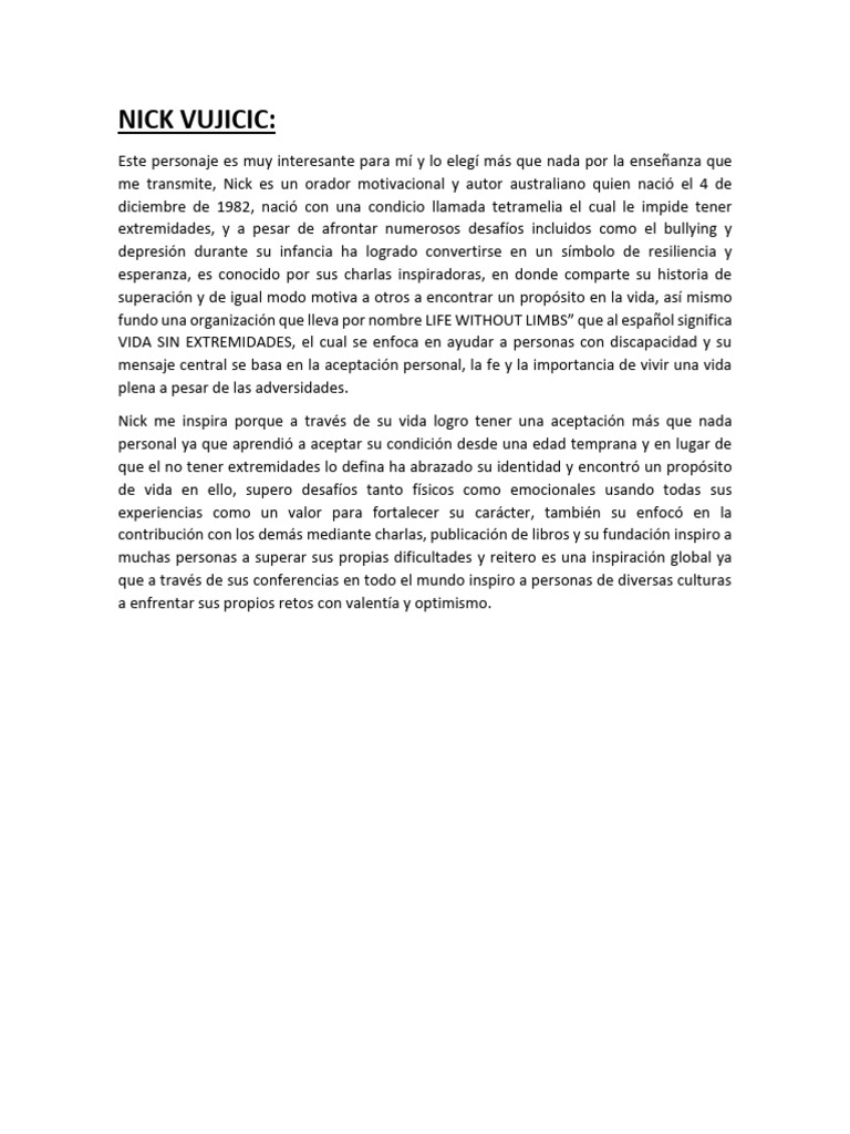 Nick Vujicic | PDF