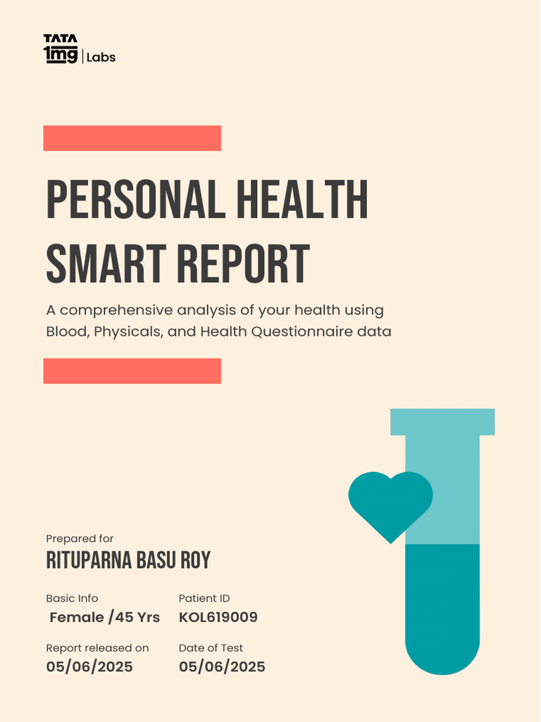 Personal Health Smart Report: Rituparna Basu Roy | PDF | Cholesterol ...