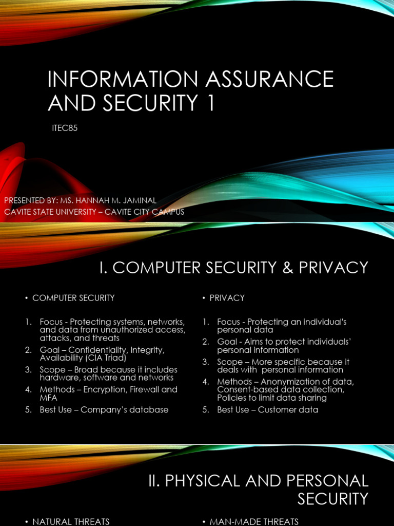 Itec85 Lesson 2 Computer Security | PDF | Information Security | Computer Security