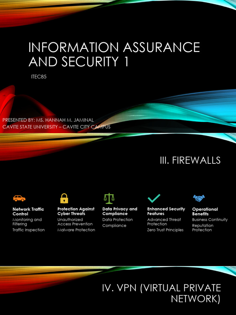 Itec85 Lesson 3 Information Assurance and Security 1 | PDF | Security ...