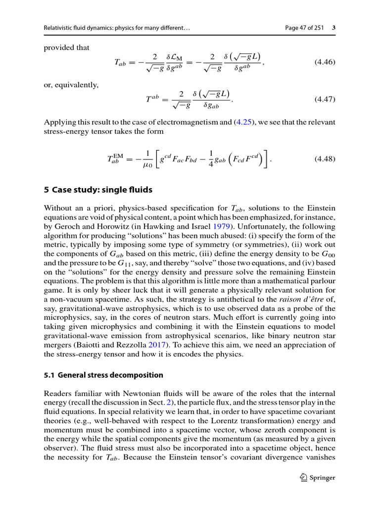 Printout Fluid | PDF | Spacetime | Momentum