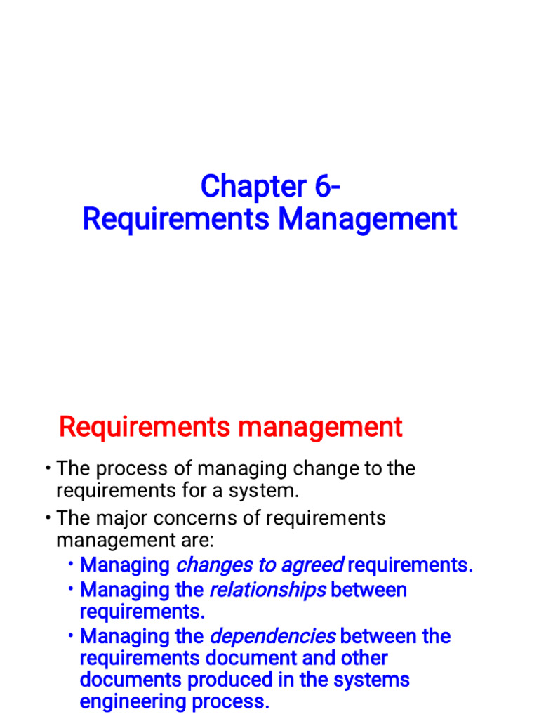 Chapter6-Requirements Management | PDF | Databases | System