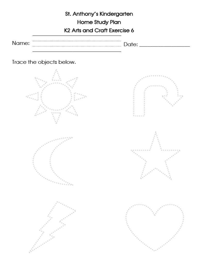 K 2 Arts and Craft Exercise 7 | PDF