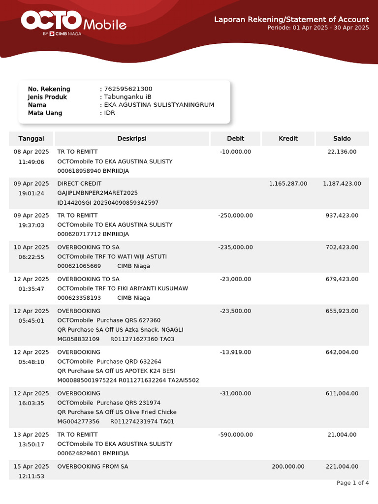 CASA Statement Apr2025 09052025080502 PDF | PDF