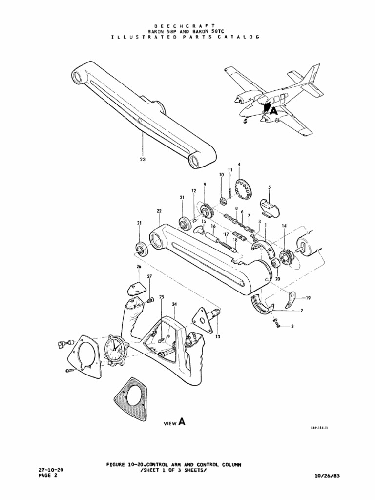 Baron 58p - 58tc Illustrated Parts Catalog P - N 102-590000-7 Yoke ...