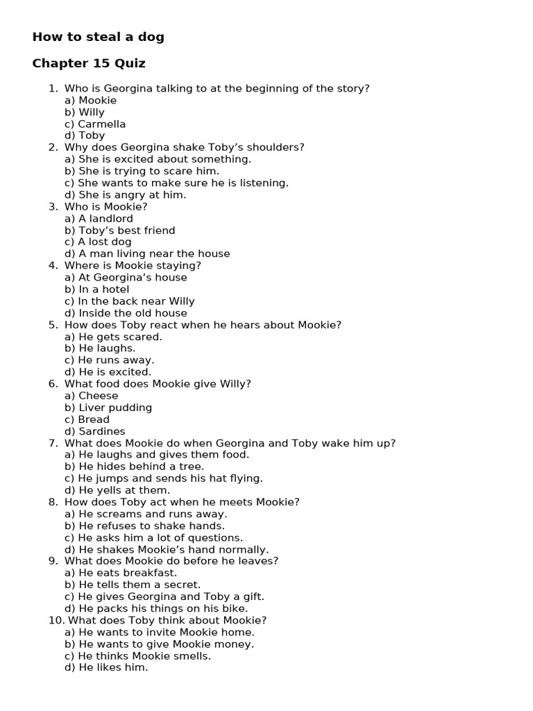 How To Steal A Dog CH 15 Review | PDF