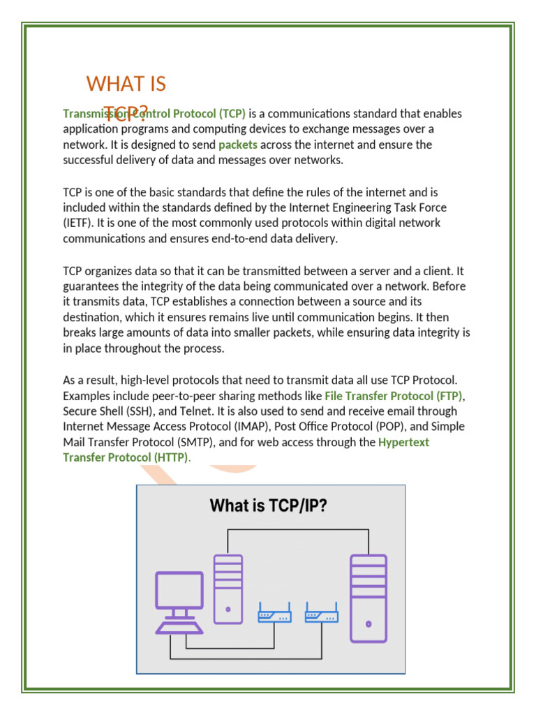 Transmission Control Protocol | PDF | Internet Protocol Suite | Internet